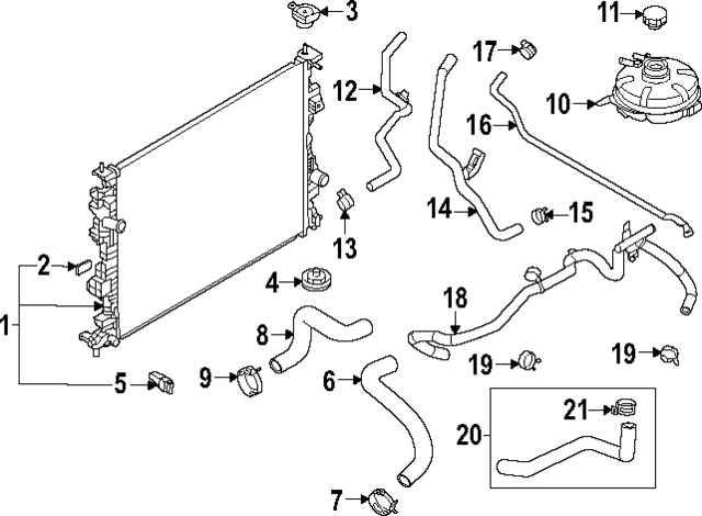 Genuine OEM Ford Part - Radiator Hose Clamp W527387-S444 | Genuine OEM ...