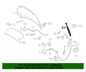 2010-2017 Volvo XC60 Support Cylinder 30784935 | TascaParts.com