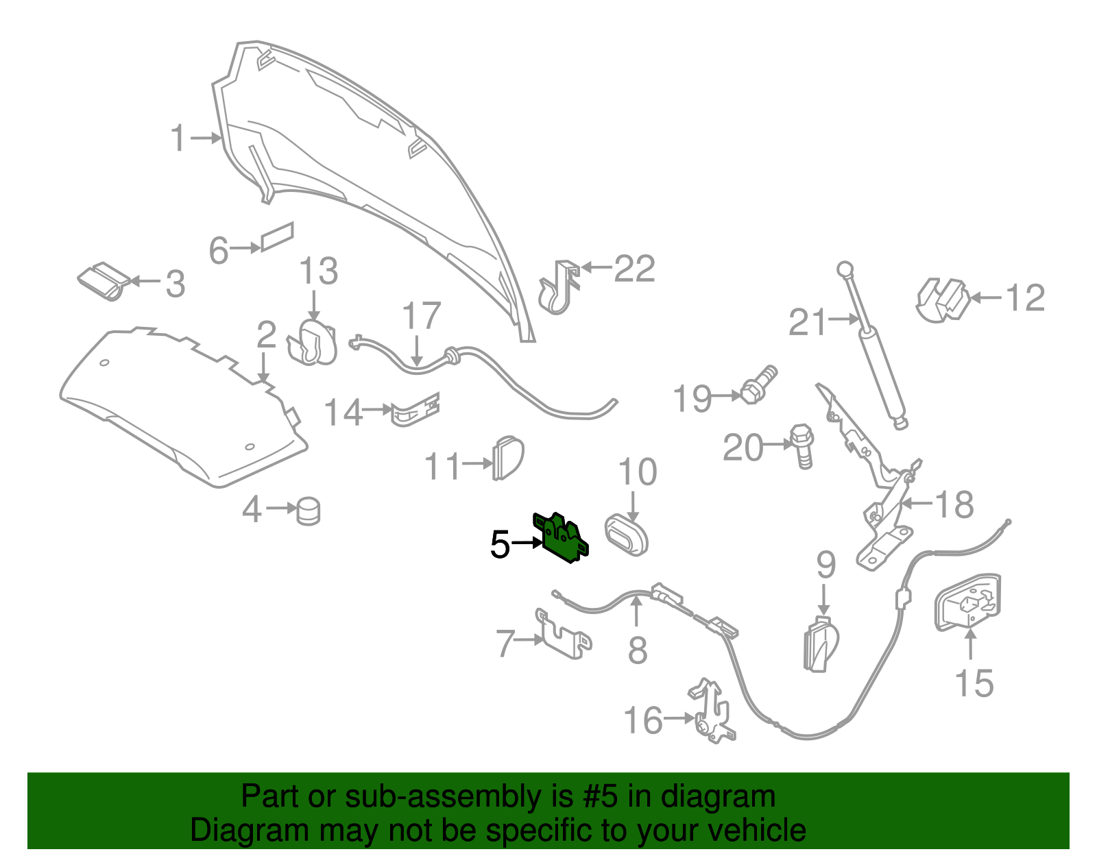 31356005 - Hood Latch 2010-2017 Volvo XC60 | AutoNation Parts