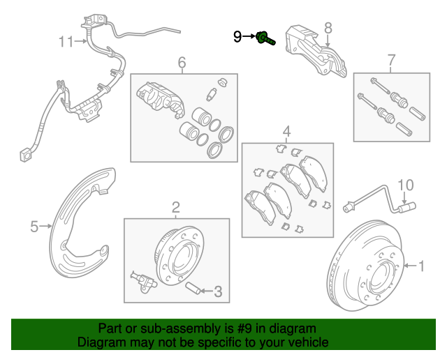 2009-2021 Mopar Caliper Support Bolt 6509456AA | TascaParts.com