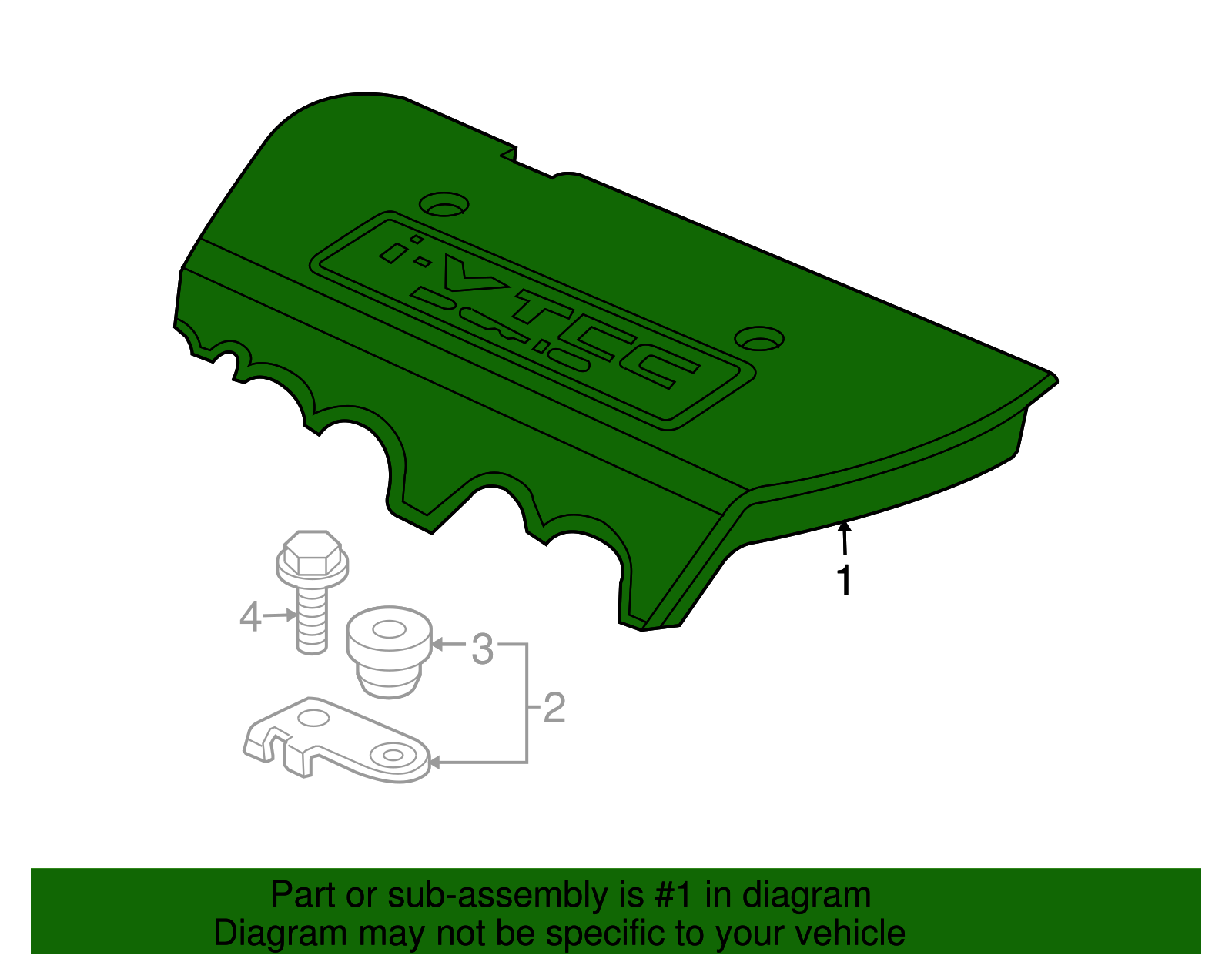 17121-RAA-A00 - 2003-2011 Honda - Cover Assembly Engine | Honda Parts Guys