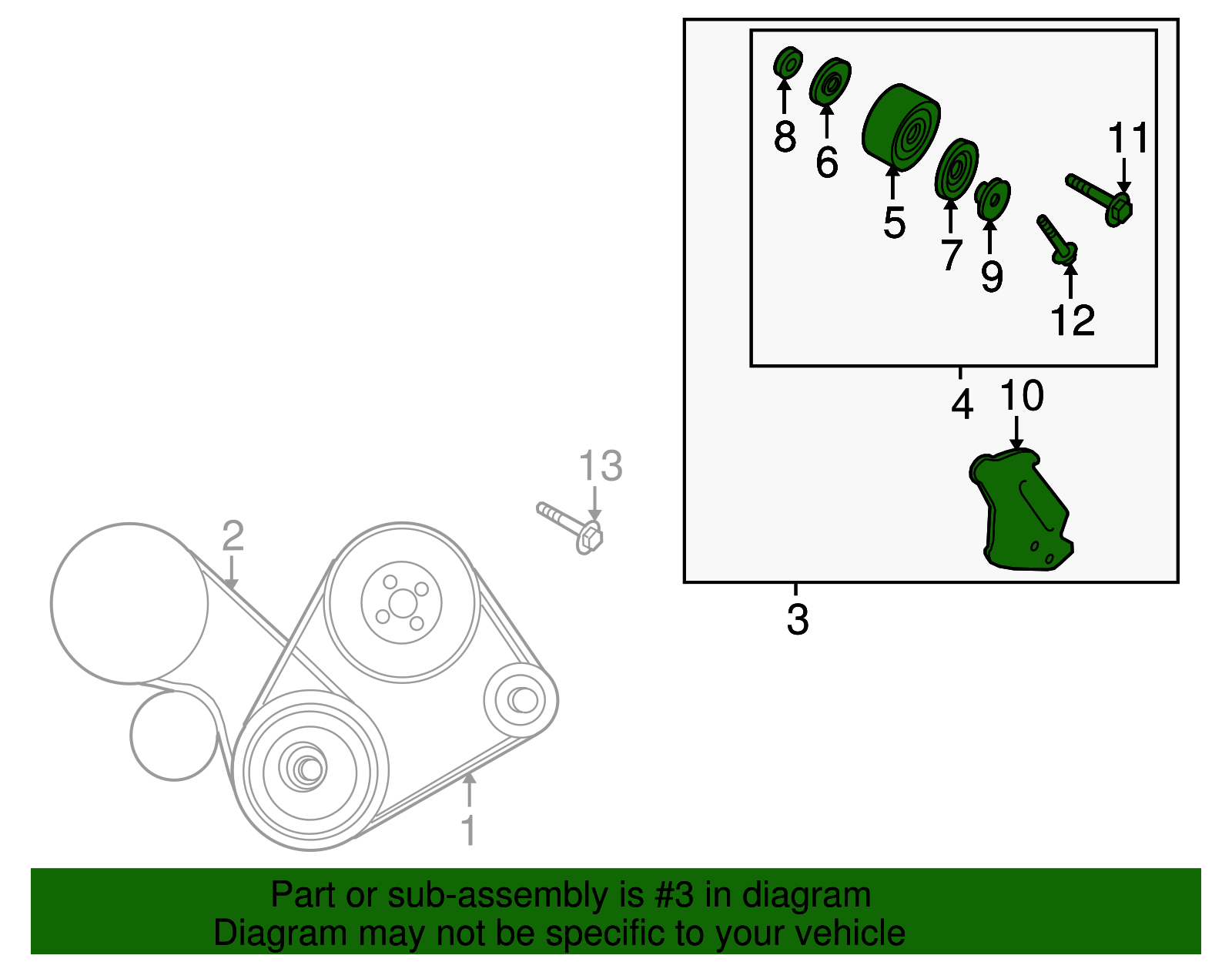 2007-2012 Hyundai Elantra Belt Tensioner 97704-29110 | Retail ...