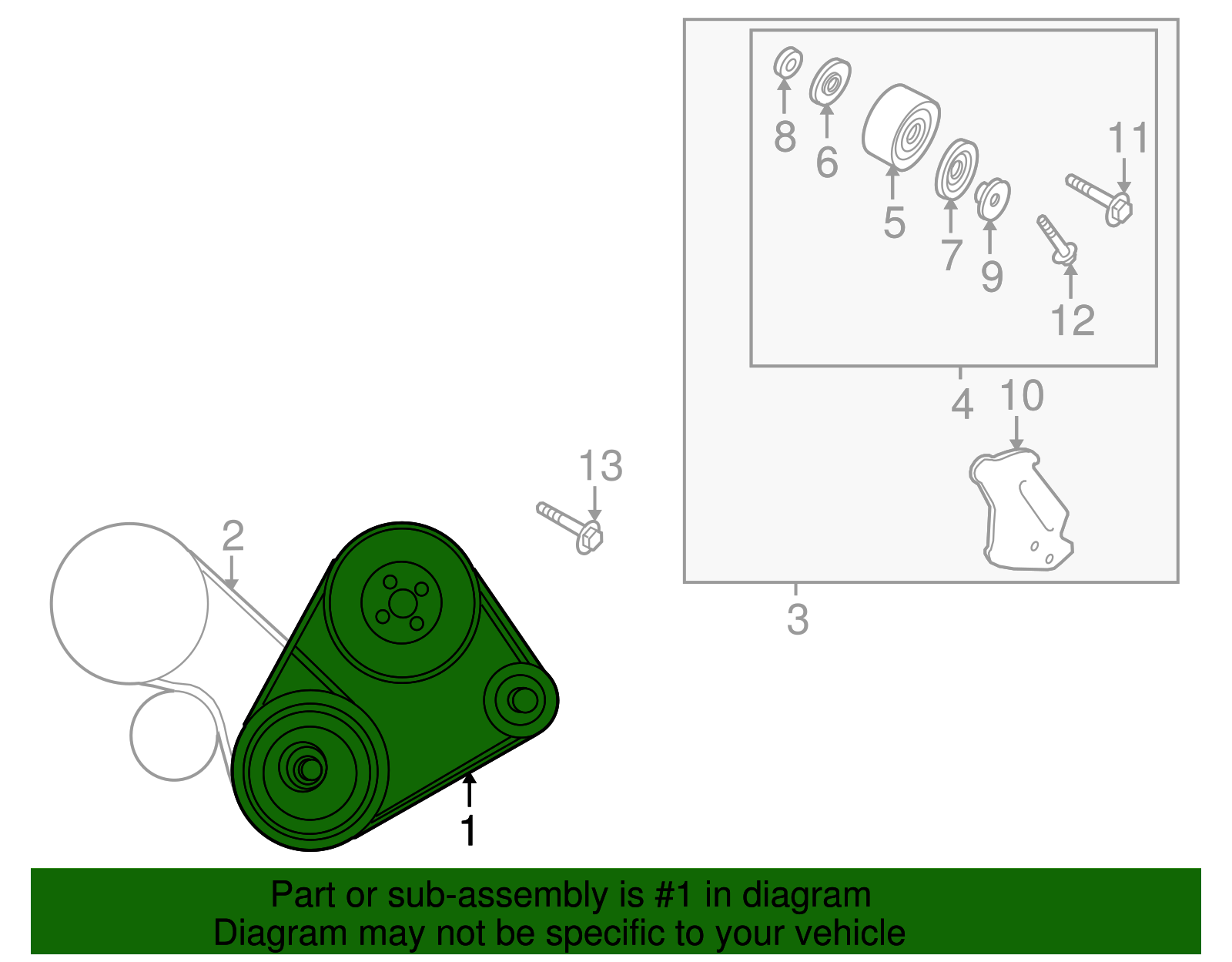 2005-2012 Hyundai Serpentine Belt 25212-23721 | Hyundai Wholesale Direct