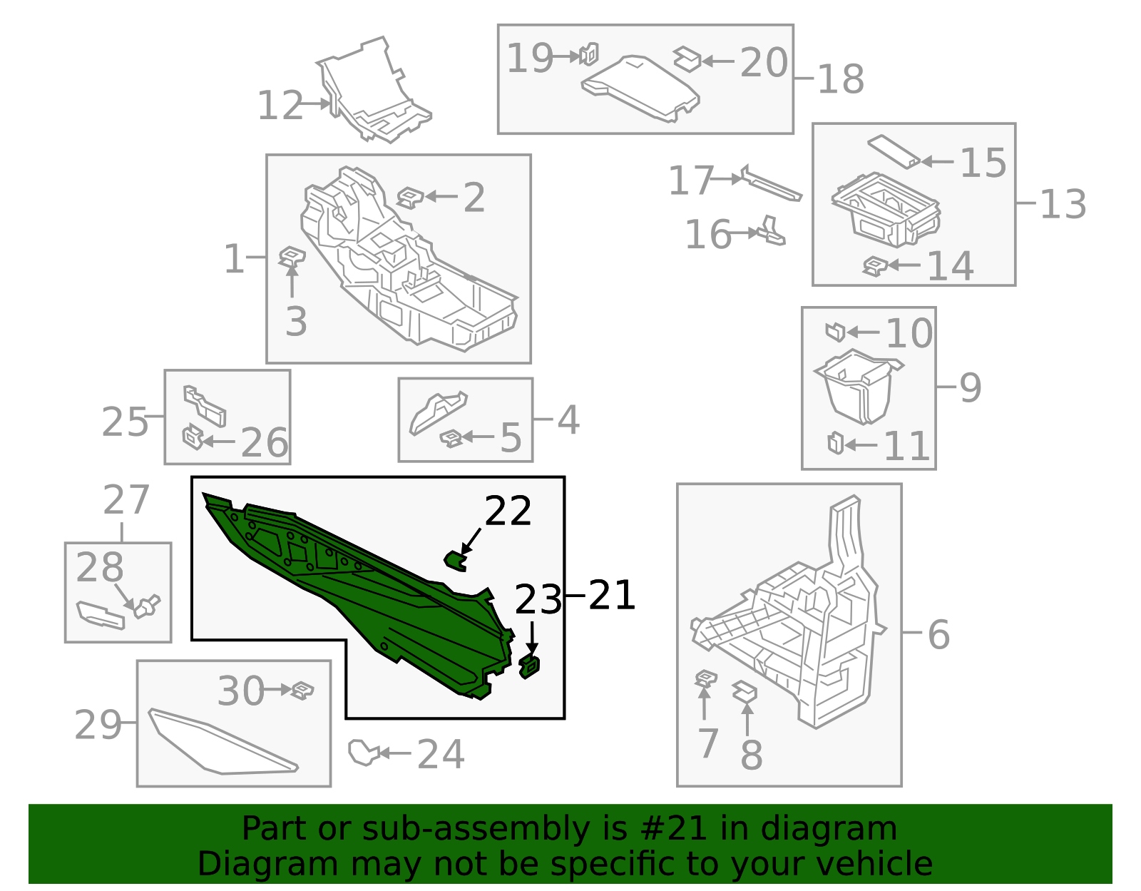 4KL-863-303-6PS - High-Quality Console Panel for 2019-2025 Audi ...