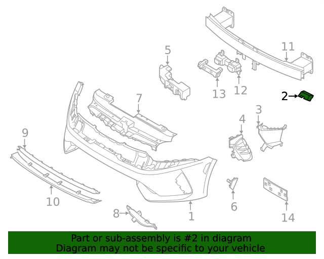 86552-L3000 - Side Bracket 2021-2024 Kia K5 | Kia.Parts Store
