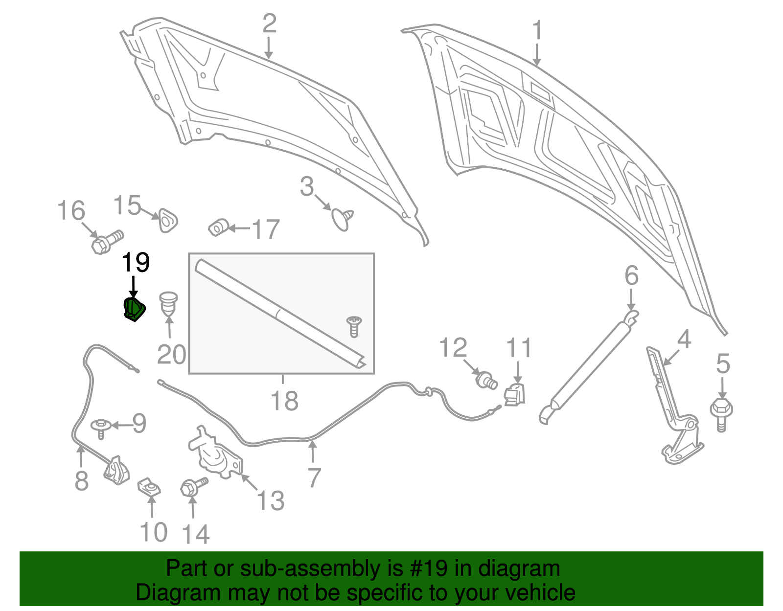 AL3Z-16758-A - Hood Bumper 2010-2014 Ford F-150 | Big 3 Auto Parts