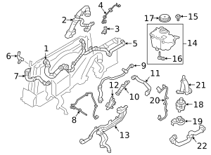 2017-2020 Jaguar Engine Coolant Hose T2H4036 | JaguarParts.com