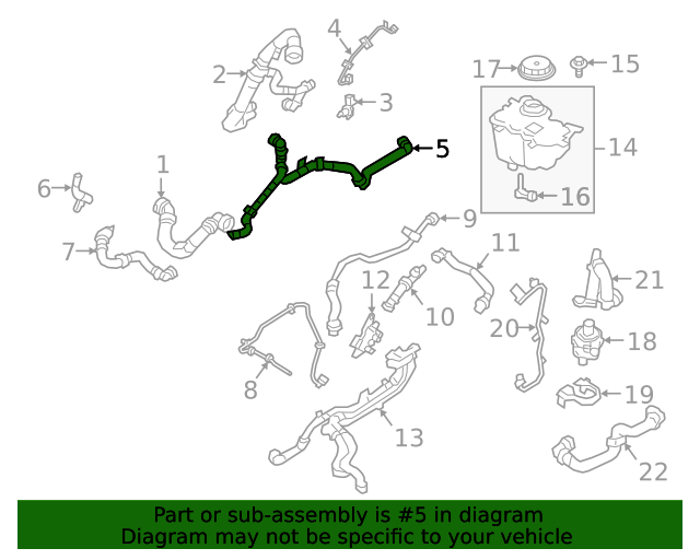 2018-2020 Jaguar Inlet Hose T2H20164 | JaguarParts.com