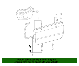 1999-2005 Toyota Door Weather-Strip Clip 67869-22030 | Toyota Parts Center