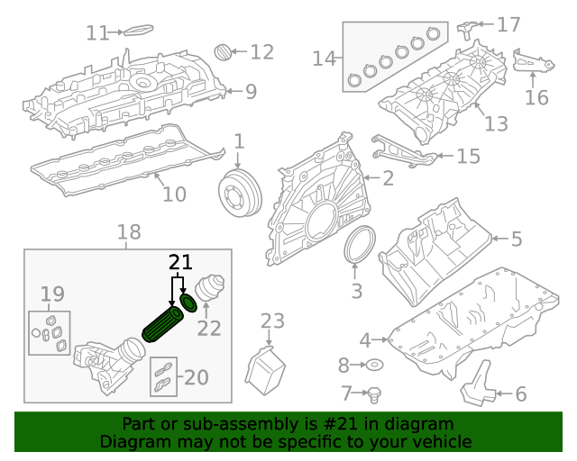 2016-2024 BMW Engine Oil Filter Element 11-42-7-826-799 ...