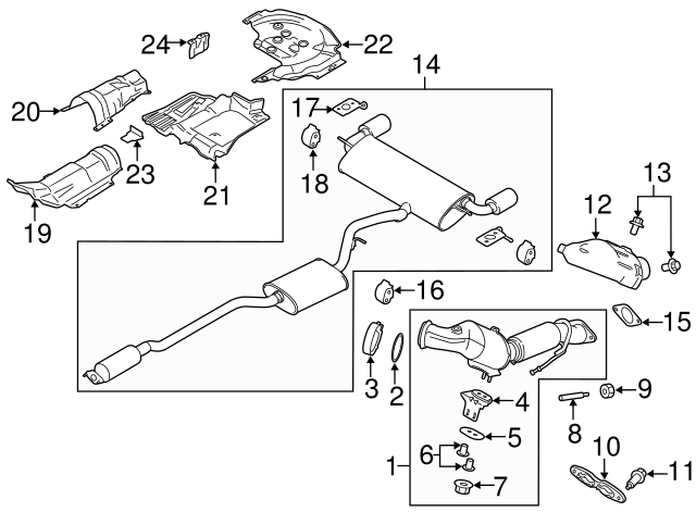 2012-2022 Ford Muffler & Pipe Insulator CV6Z-5A262-A | GetOEMParts.com