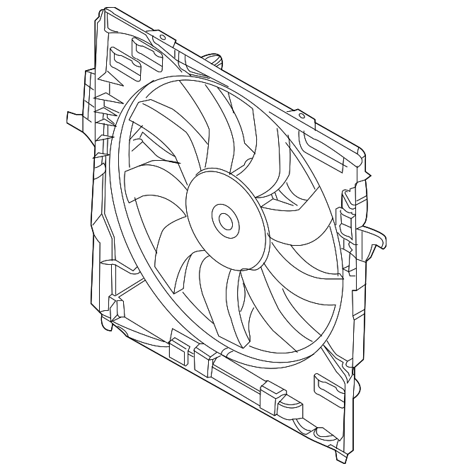 17428618240 - 2007-2010 BMW X5 Fan Assembly (17-42-8-618-240) | BMW of ...