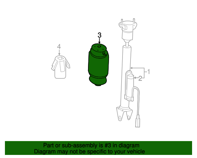 251-320-04-25-64 - Air Suspension Spring 2006-2012 Mercedes-Benz ...