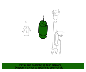 251-320-04-25-64 - Air Suspension Spring 2006-2012 Mercedes-Benz ...