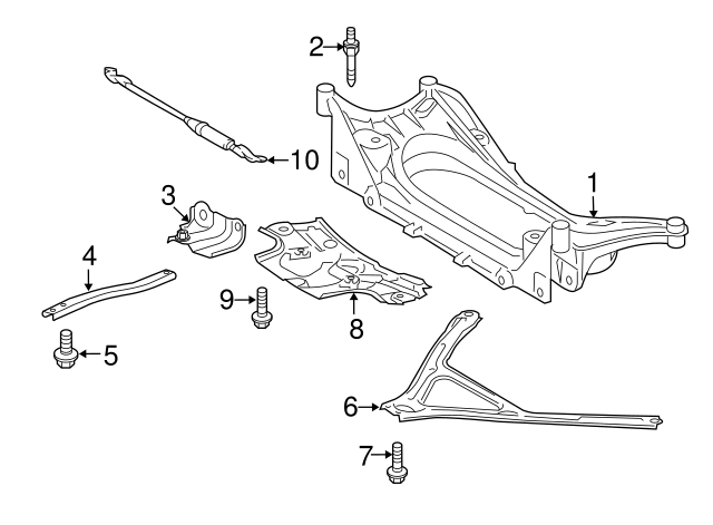 51219-30051 - Powertrain Skid Plate 2013-2024 Lexus | Lexus Parts Outlet