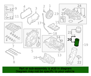 Genuine OEM Oil Filter Part# LR073669 Fits 2018-2025 Land Rover: Up To ...