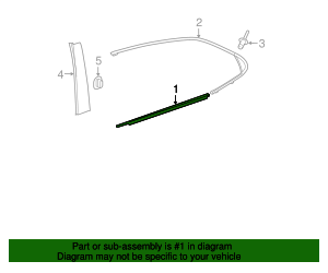 2018-2024 Toyota Camry Belt Molding 75720-06291 | Discount Parts Monster