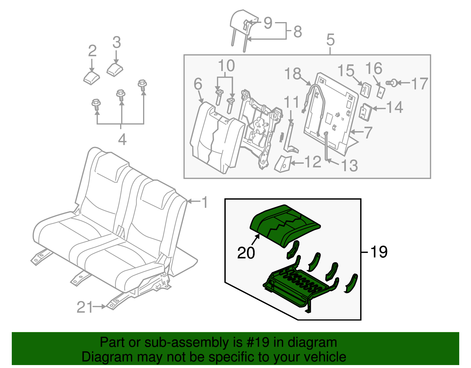 2008-2010 Mazda 5 Cushion Assembly C345-88-360-34 | Retail Performance Auto Parts