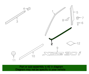 51357410016 - 2018-2024 BMW Belt Molding (51-35-7-410-016) | BMW of ...