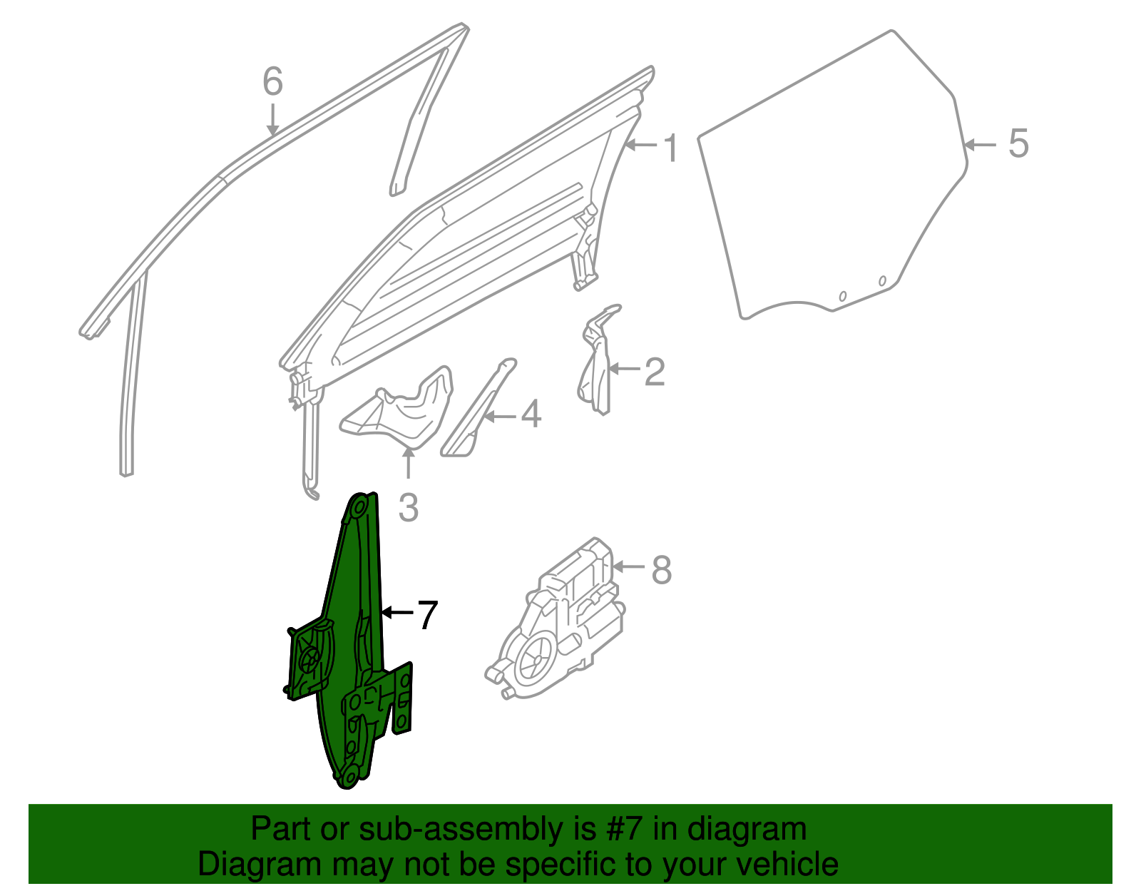 2006-2013 Audi Window Regulator 8P4-839-462-B | OEM Parts Online