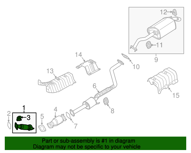28610-A7400 - Front Pipe 2014-2016 Kia Forte | Kia.Parts Store