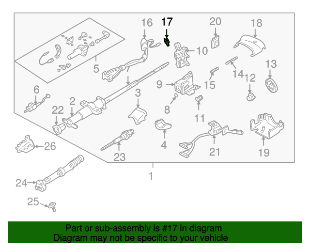 1990-2002 GM Ignition Lock Cylinder 26049532 | GM Parts Center
