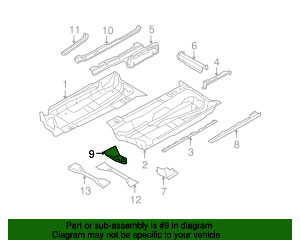 2005-2016 Volkswagen Center Reinforced 1K0-803-489-A | OEM Parts Online