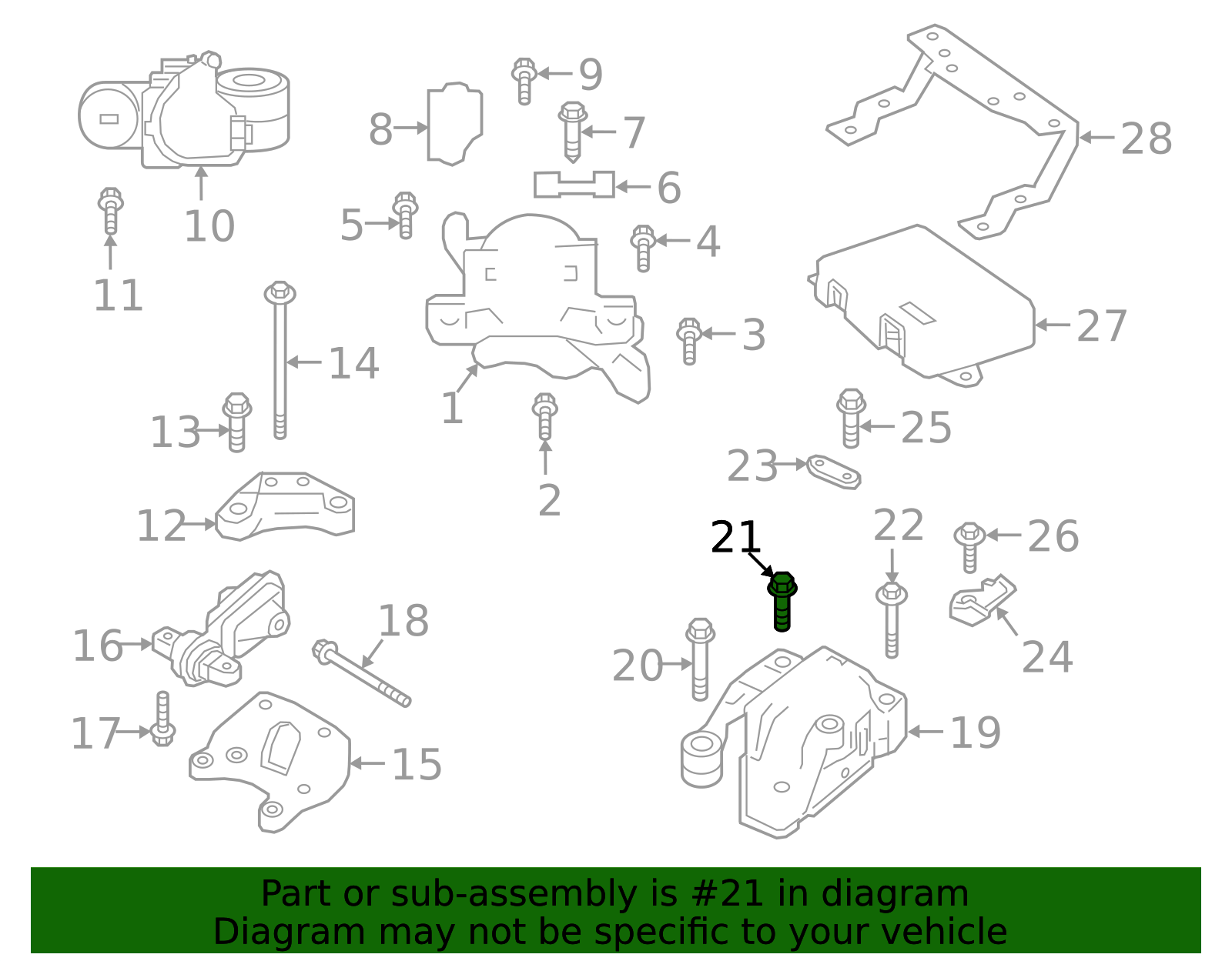2019-2020 Infiniti QX50 Center Mount Bolt 11298-EN00A | Infiniti of ...