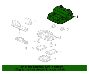 83250-T1G-G01ZA - Console Assembly Roof *YR449L* (Long) (Cashmere Ivory ...