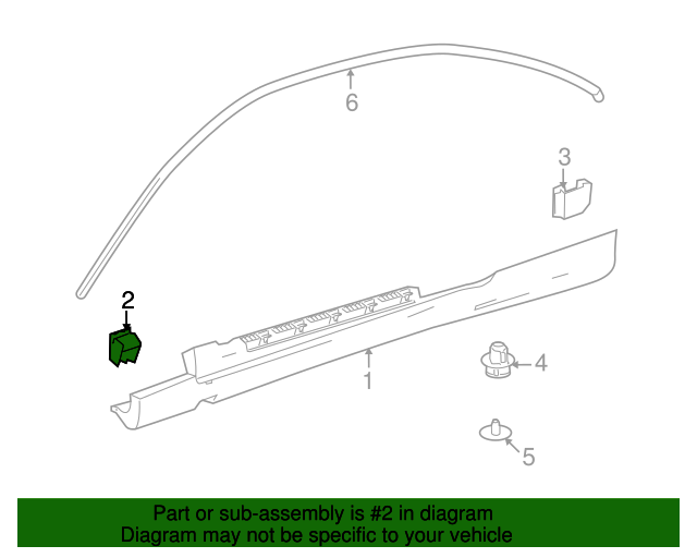 Rocker Panel Molding Clip - Part #001-991-01-71 | Mercedes Parts Center