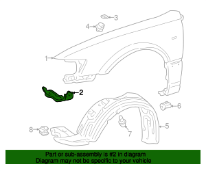 53845-AA010 - Fender Brace - 1997-2001 Toyota Camry | OEM Genuine ...