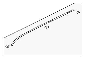 2022-2025 GM Black Driver Side Roof Panel Joint Finish Molding 85166222 ...