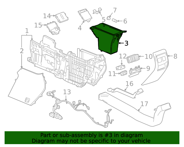 2019-2021 Cadillac XT4 Compartment Box 84541541 | GMPartsDirect.com