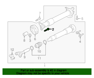Genuine OEM Ford Part - Drive Shaft Assembly Front Bolt W500544-S439 | Genuine OEM Ford Parts ...