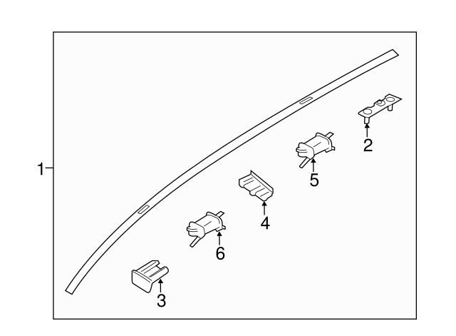 87251-A5000 - Roof Molding 2013-2017 Hyundai Elantra GT | AutoNation Parts