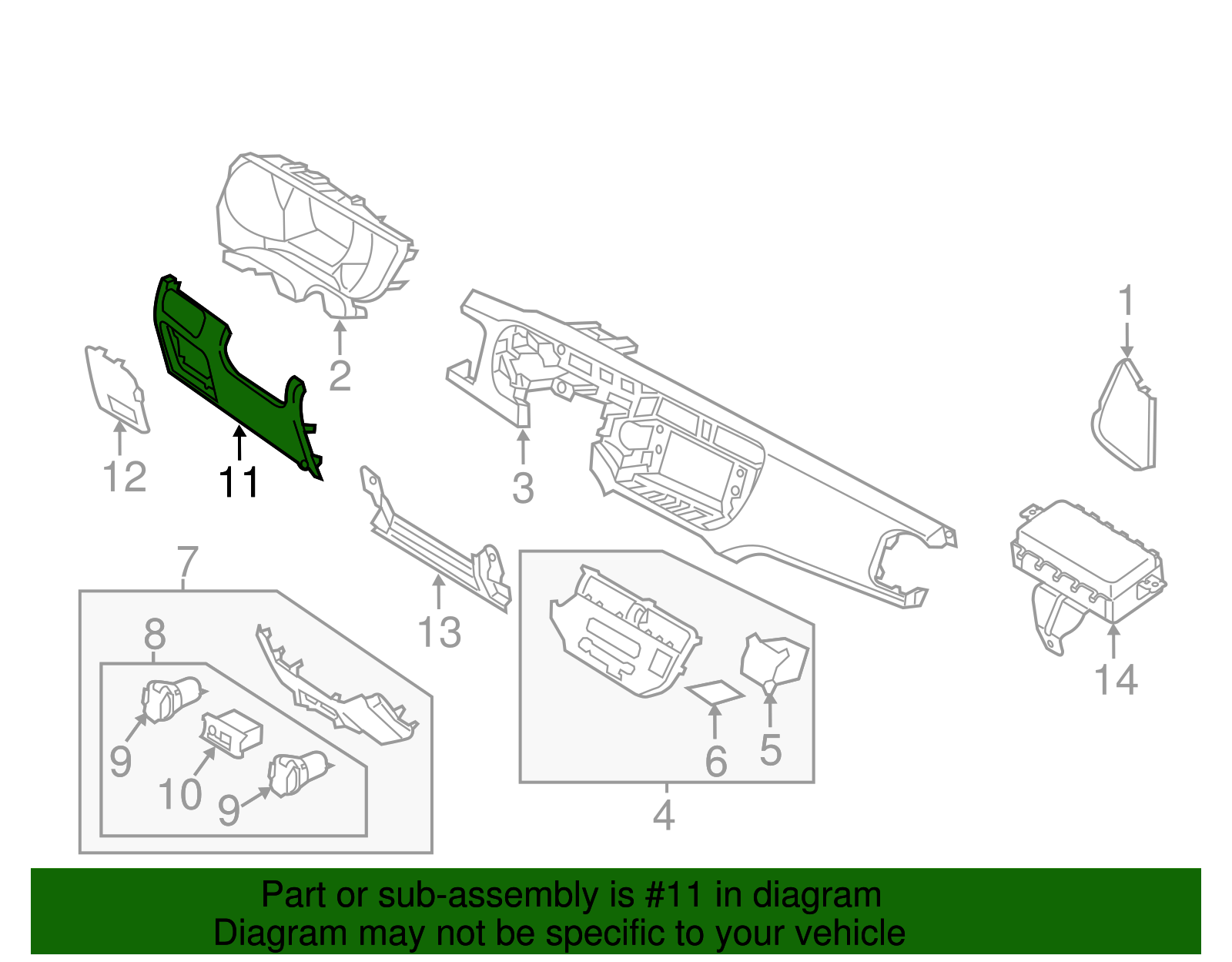 84750-1W000HU - Lower Column Cover 2012-2017 Kia Rio | Kia.Parts Store