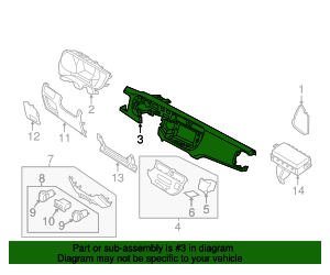 2014-2015 Kia Rio | Trim Panel | 84730-1W000DCP | Kia Auto Parts