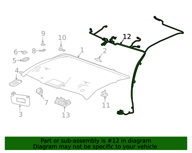 2021-2023 GM Dome Lamp Wiring Harness 84898159 | GMPartsDirect.com