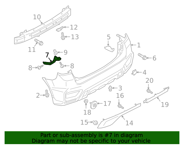 2018-2024 Mitsubishi Outlander Sport Outer Bracket 6410D562 ...