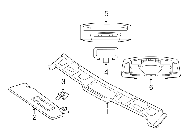 51167325425 - 2014-2020 BMW Sun-Visor (51-16-7-325-425) | BMW of South ...