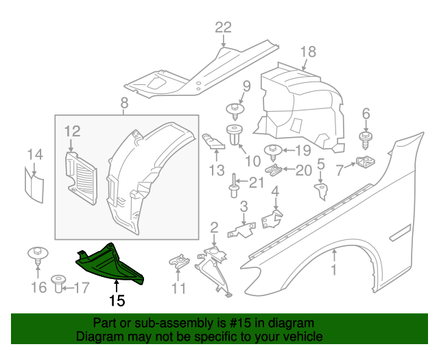 51757185005 - 2009-2012 BMW Liner Extension (51-75-7-185-005) | BMW of ...