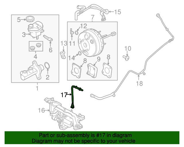 2017-2019 Lincoln MKT Manifold Vacuum Supply HE9Z-9C490-D | Blue ...