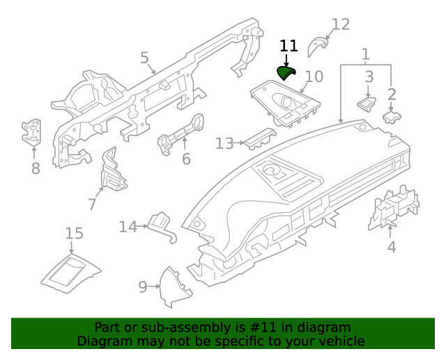 971-857-303-OA6 - Instrument Panel Cover Cap 2017-2023 Porsche Panamera ...