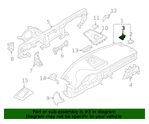 2017-2023 Porsche Panamera Defogger Grille 971-819-705-OB8 | Porsche Marin