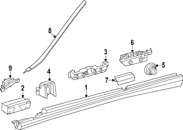 254-690-22-00 - Rocker Molding Rear Bracket 2023 Mercedes-Benz GLC 300 ...