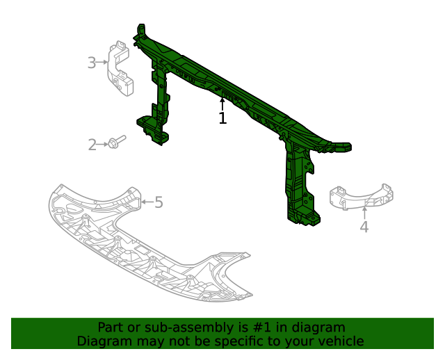 2021-2023 Hyundai Elantra Radiator Support 64101-AA001 | OEM Parts Online