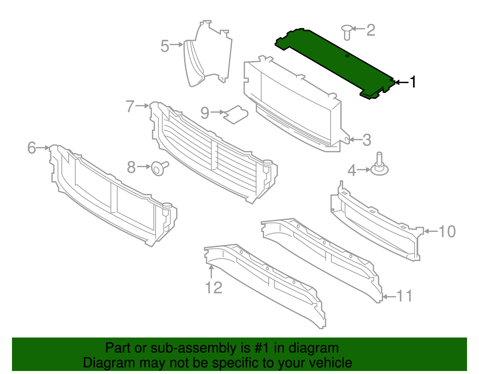 31383508 - Radiator Support Access Cover 2016-2025 Volvo XC90 ...