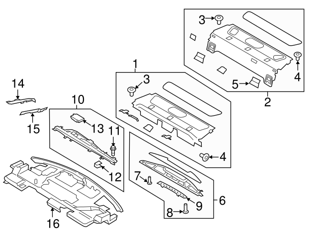 2017-2023 Ford Upper Center Pillar Trim Retainer Clip W710338-S451 ...