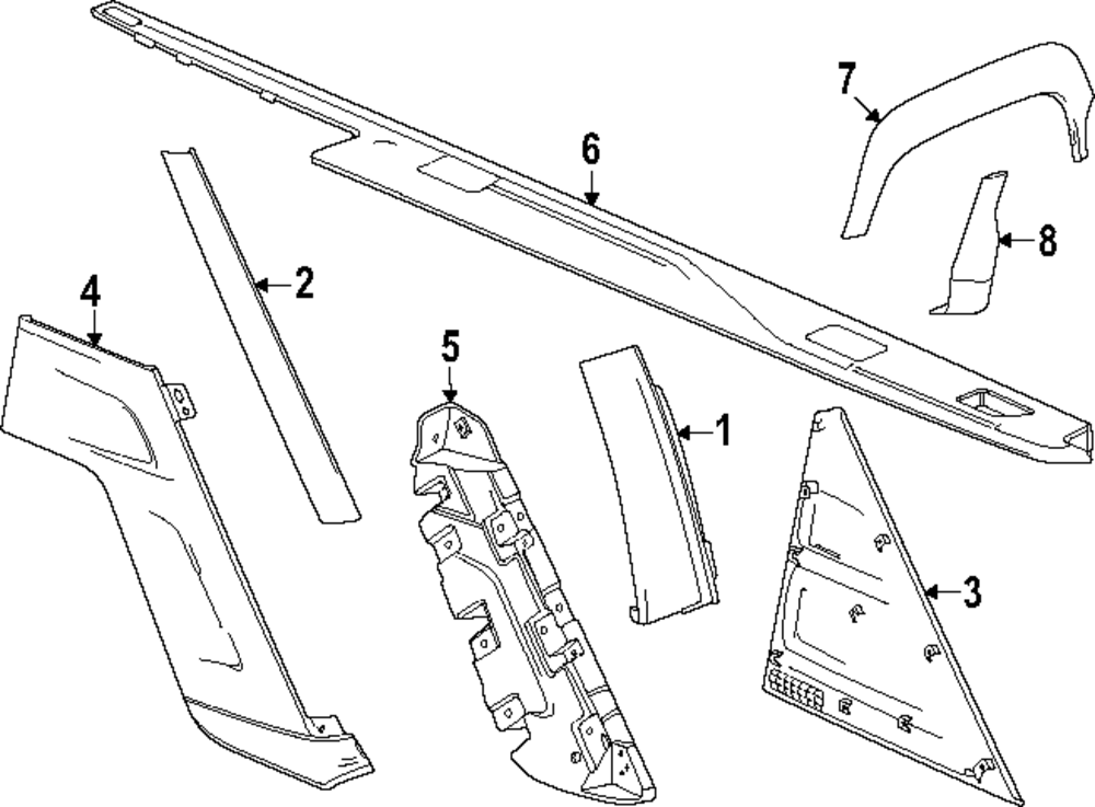 2024-2025 Chevrolet Silverado EV F Molding 85510593 GM | GMPartsDirect.com