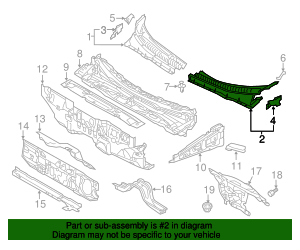 Genuine OEM Garnish, Front Deck, Left-hand Part# 7405A435 Fits 2007 ...